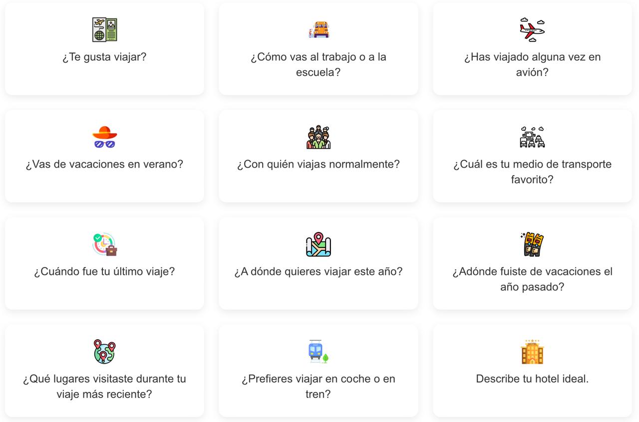 Los viajes | el turismo | Preguntas para la clase de español - EspaMilka